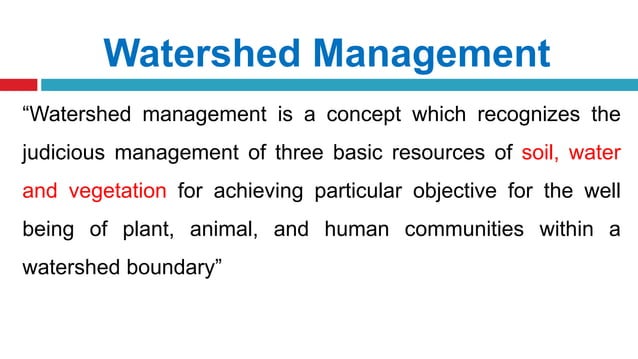 Introduction to Watershed Management | PPTX | Agriculture | Industries