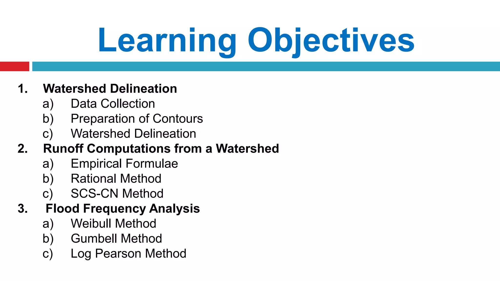 Runoff & Flood Frequency Analysis | PPTX