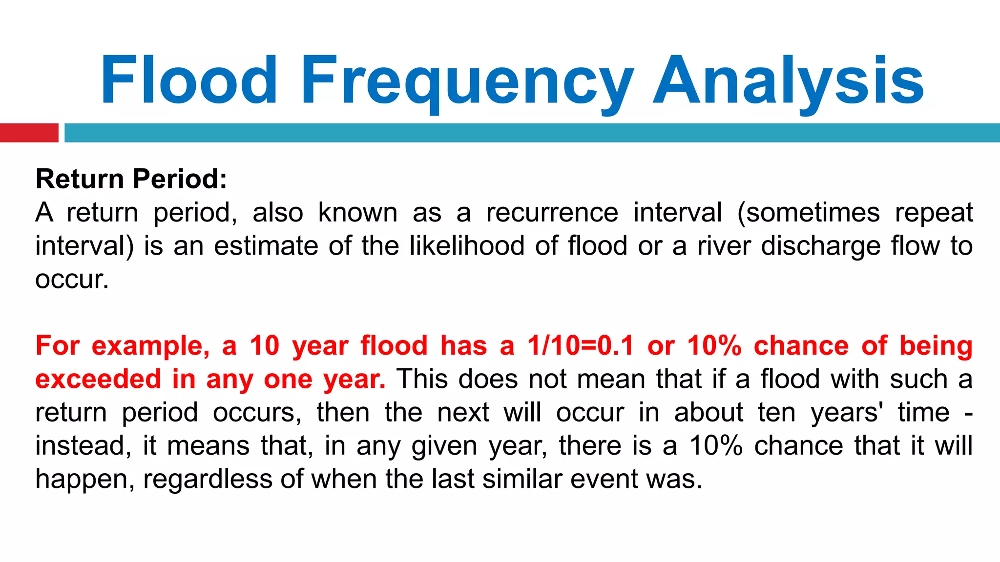 Runoff & Flood Frequency Analysis | PPTX
