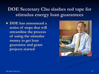 ARRA Recovery Act Overview of Energy Projects | PPT