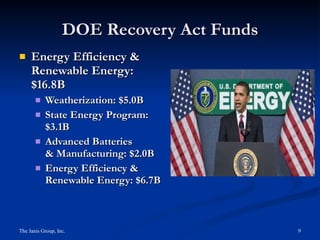 ARRA Recovery Act Overview of Energy Projects | PPT