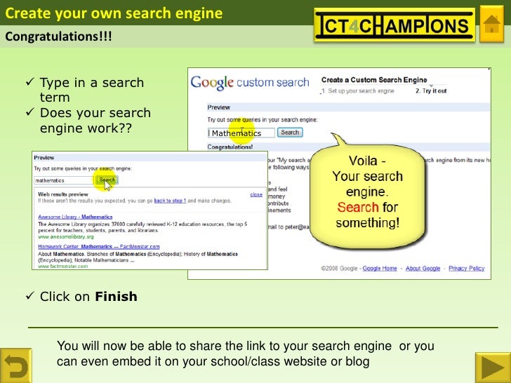 Create your own search engine Create your own search engine