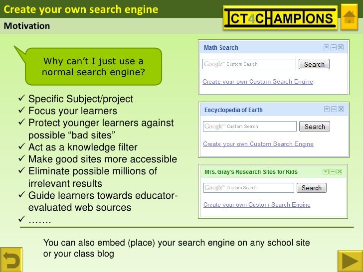 Create your own search engine Create your own search engine
