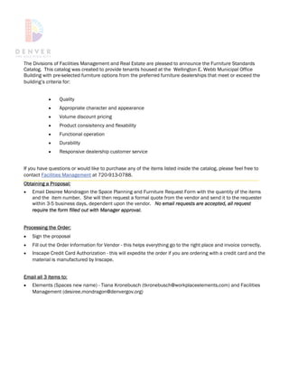 furniture standards catalog | PDF