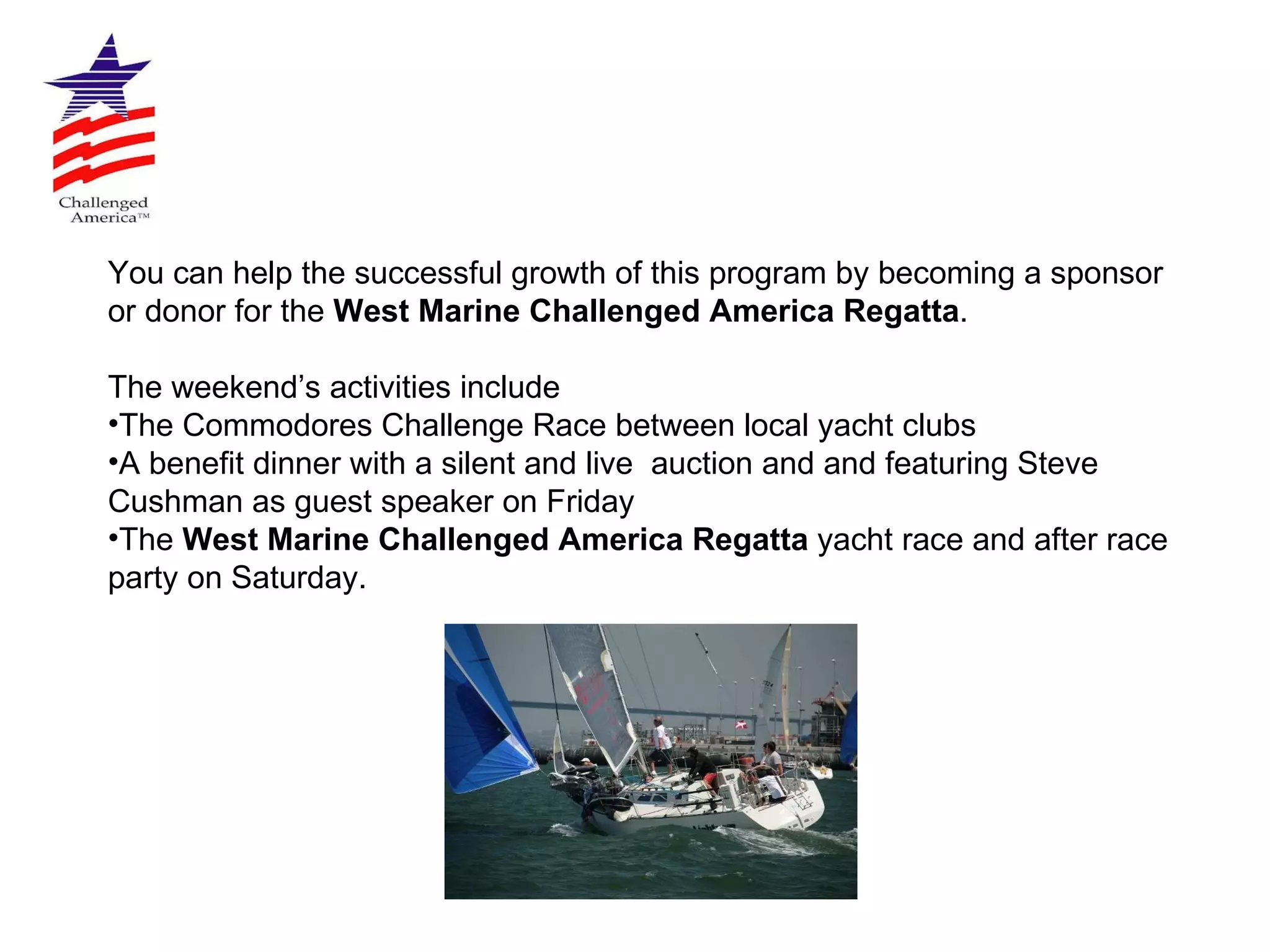 WMCA Regatta and dinner presentation | PPT