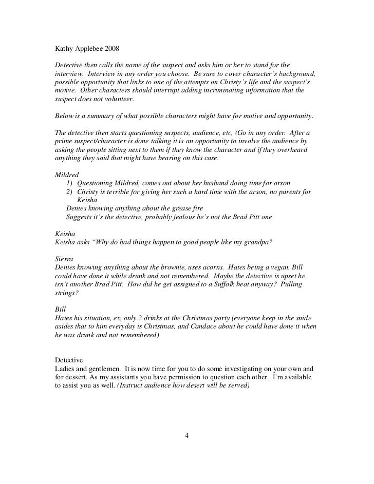 Writing Mysteries Can Be Murder script