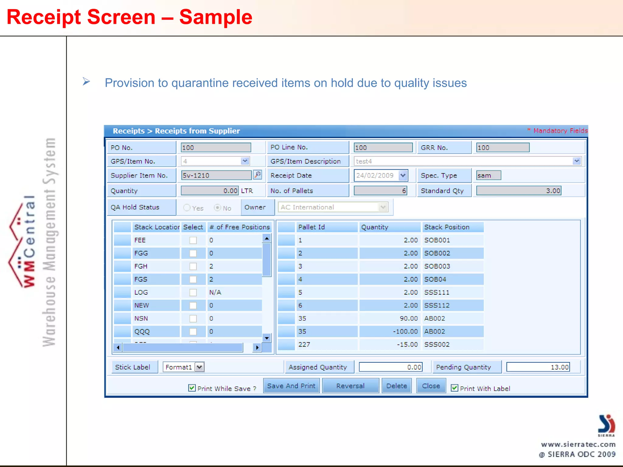 Warehouse Management System – WMCentral | PPT