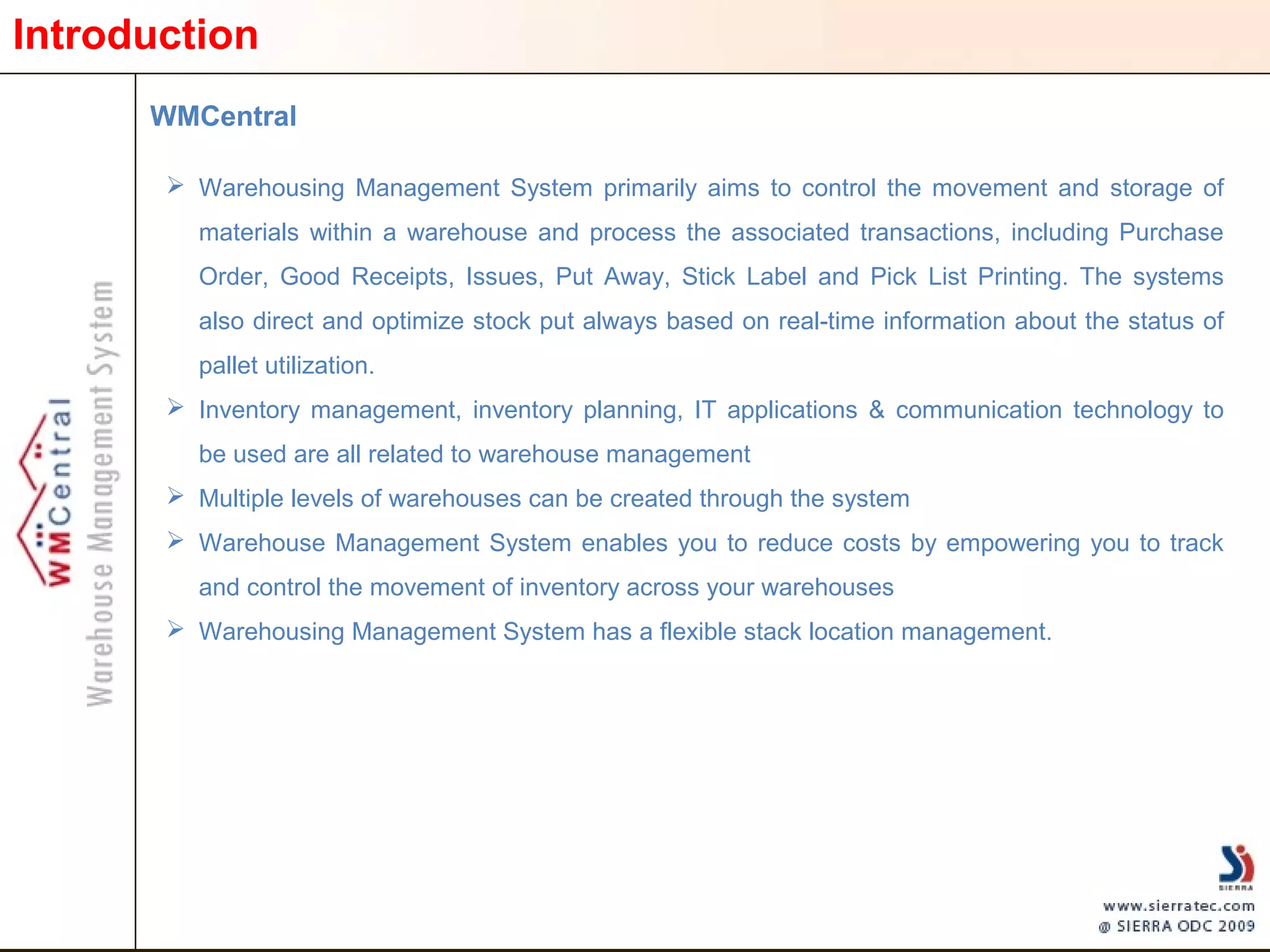 Warehouse Management System – WMCentral | PPT