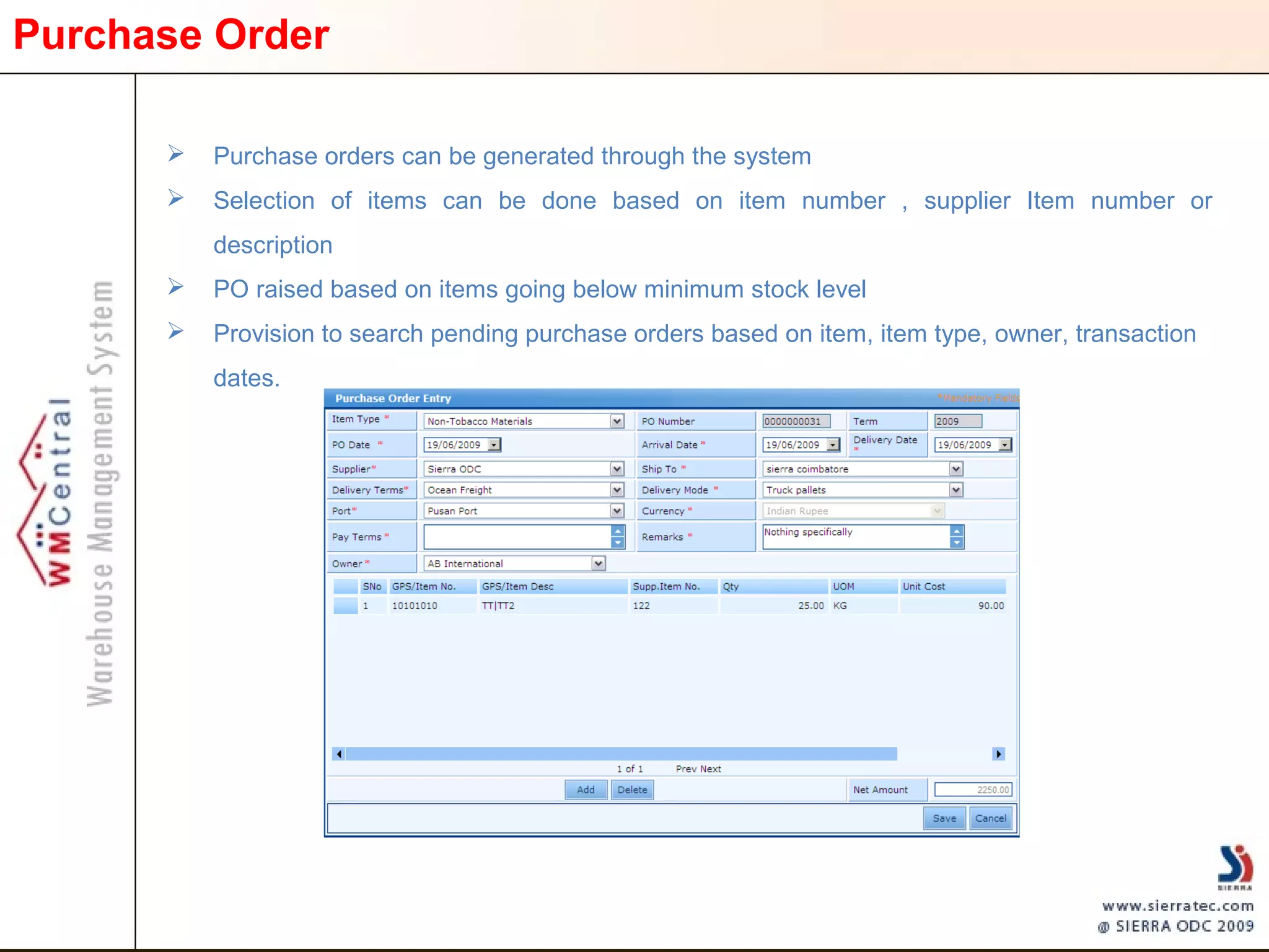 Warehouse Management System – WMCentral | PPT