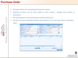 Warehouse Management System – WMCentral | PPT