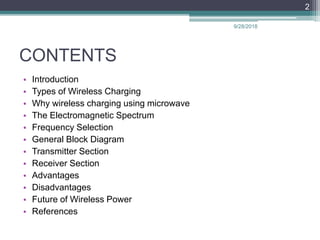 WIRELESS MOBILE CHARGING USING MICROWAVE | PPTX