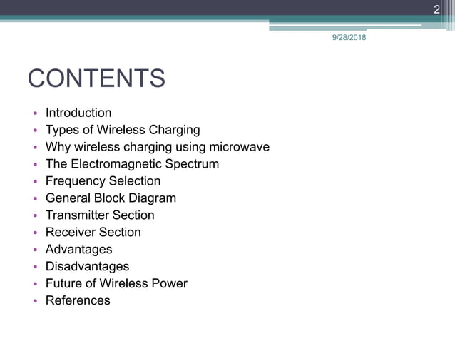 WIRELESS MOBILE CHARGING USING MICROWAVE | PPT