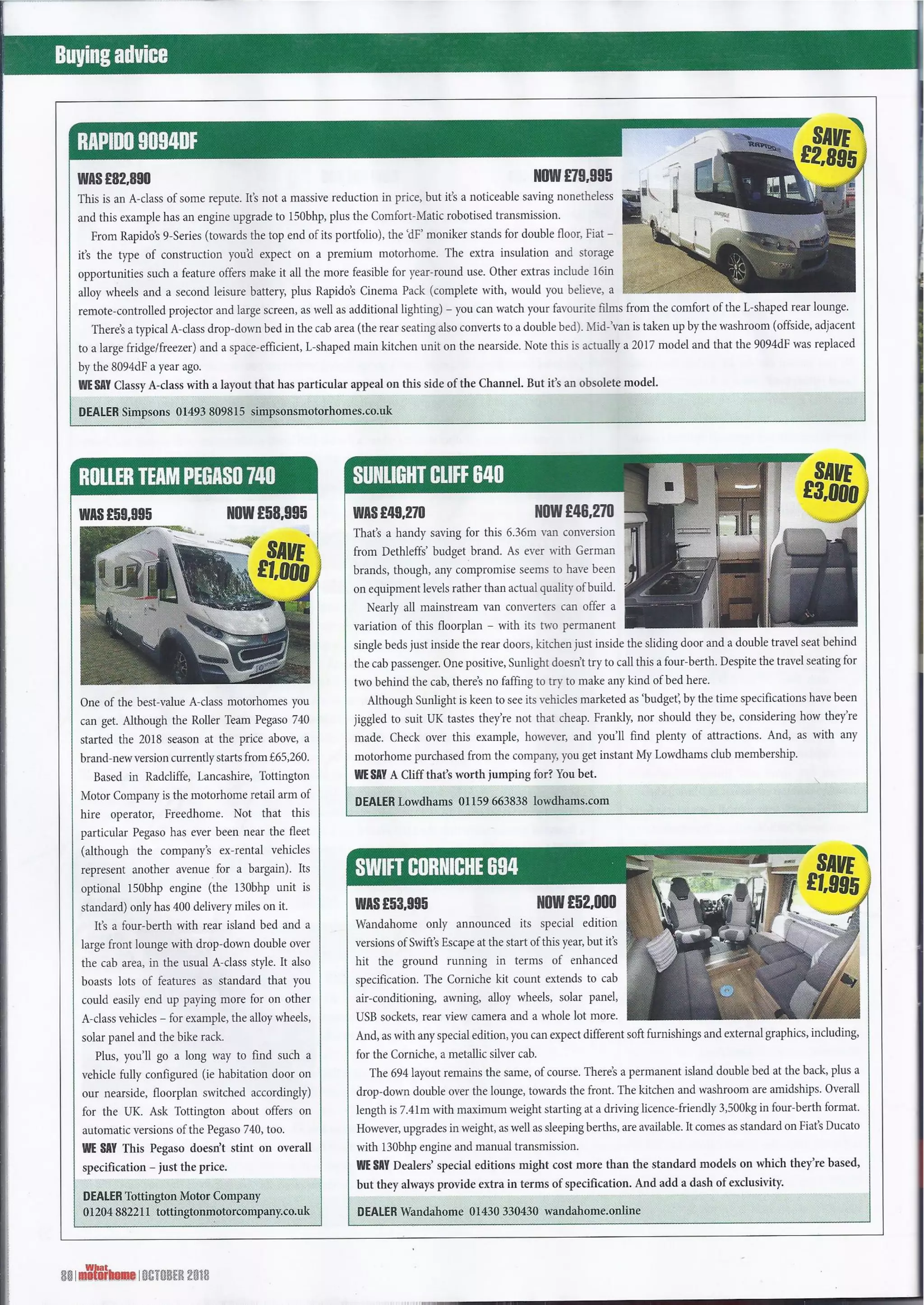 TMC Motorhomes | What Motorhome Feature | PDF