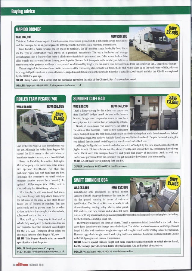 TMC Motorhomes | What Motorhome Feature | PDF