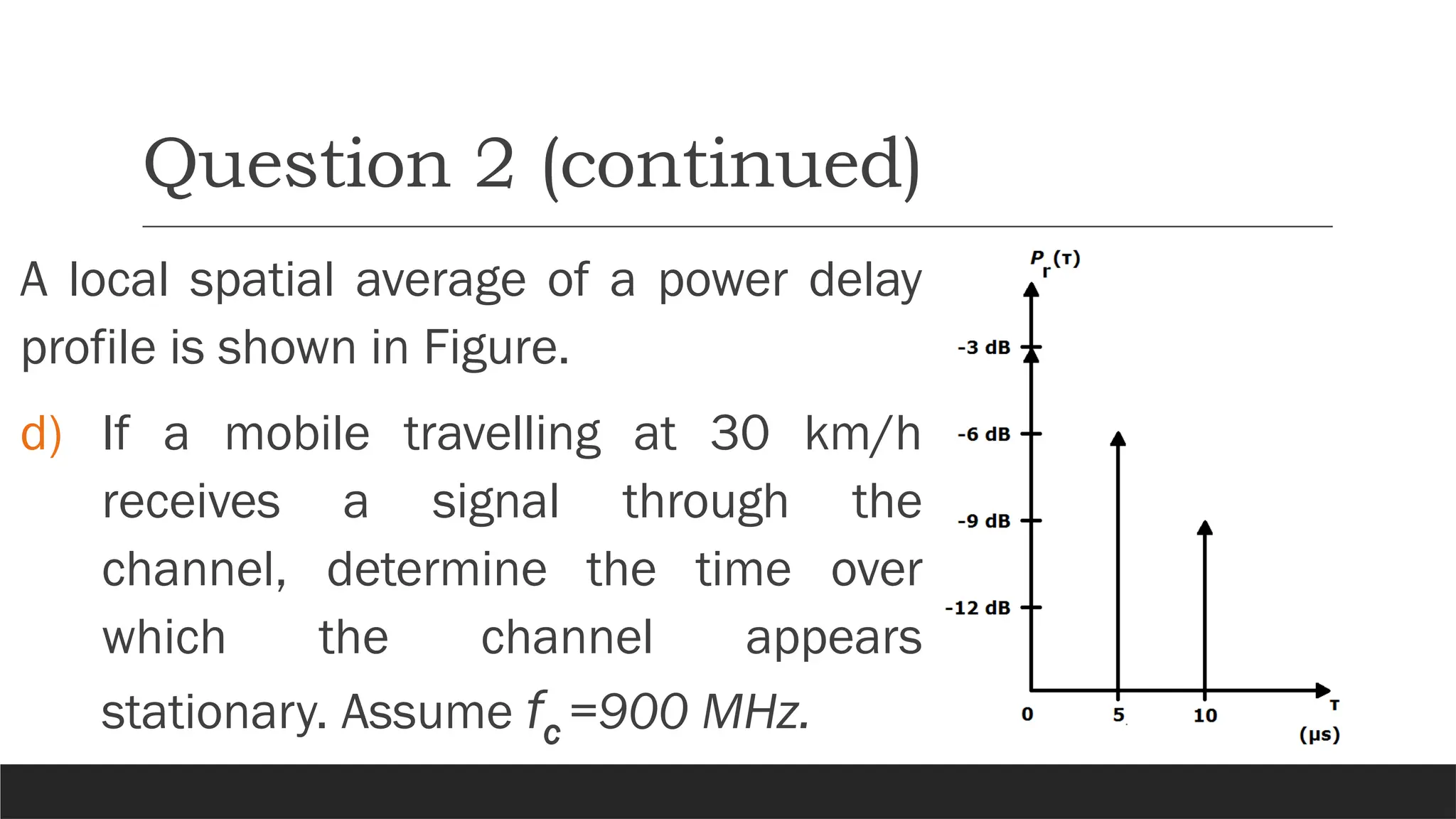 Wireless Communication Tutorial Questions Ppt