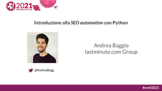 Python SEO Automation Introduction | PPT