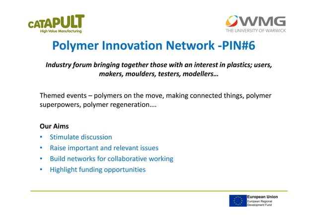 Polymer Innovation Network "Innovations in Plastic Processing" | PPT