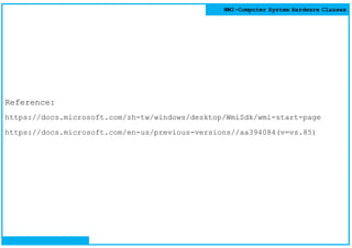 Wmi computer system hardware classes(2) - v01 | PPT