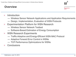 Wmich 2012Reliable and Energy-Efficient Communication in Wireless Sensor Networks | PPT