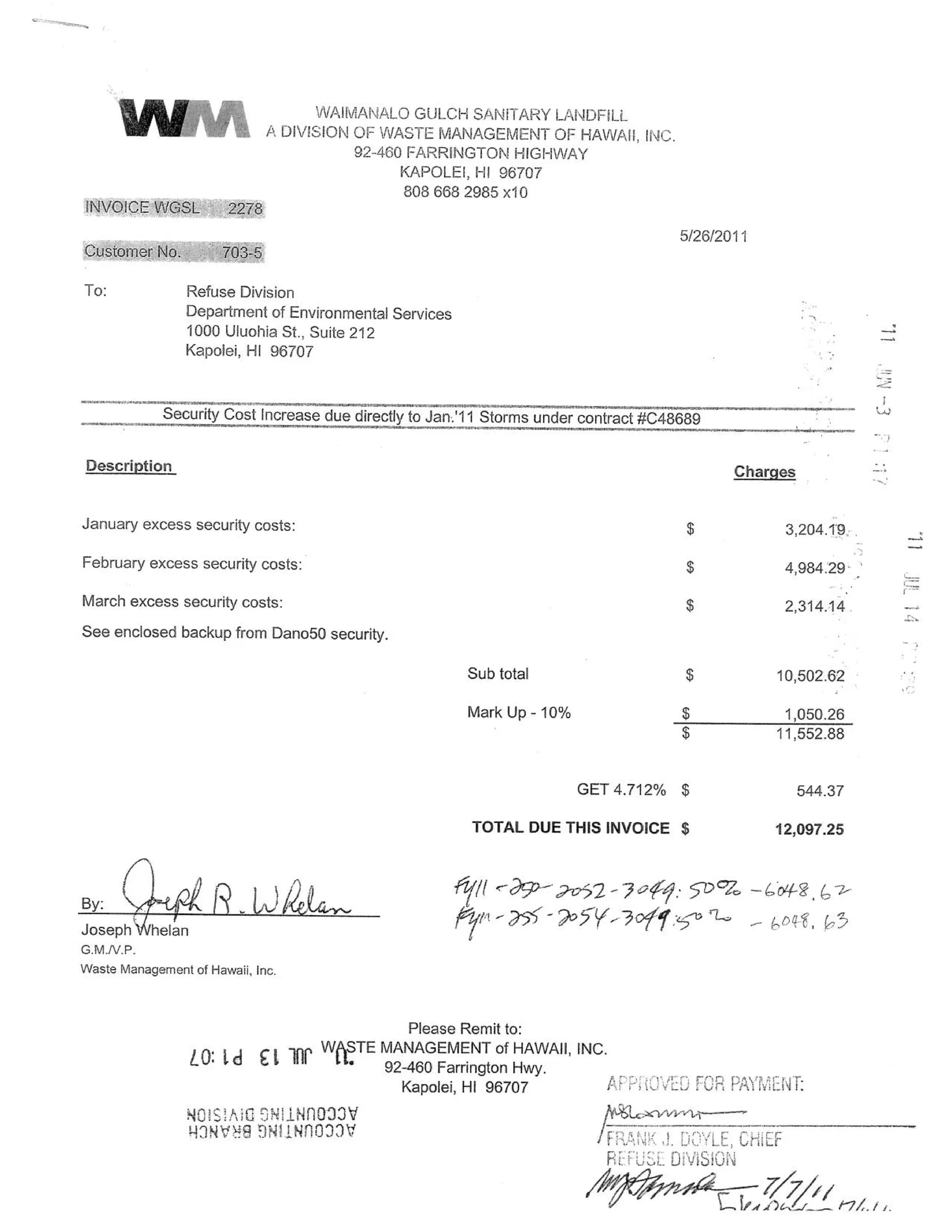 Waste Management Invoices | PDF