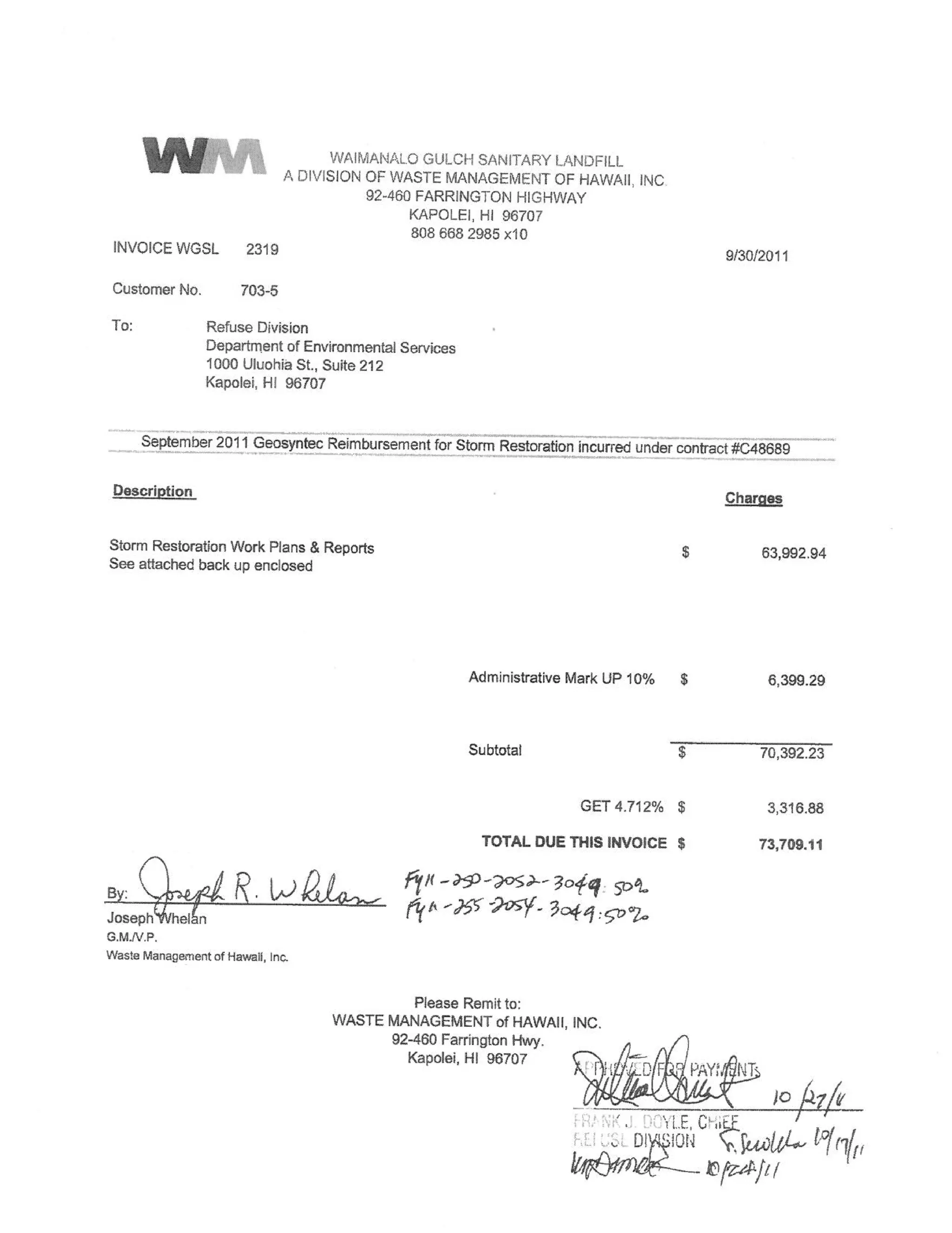 Waste Management Invoices | PDF