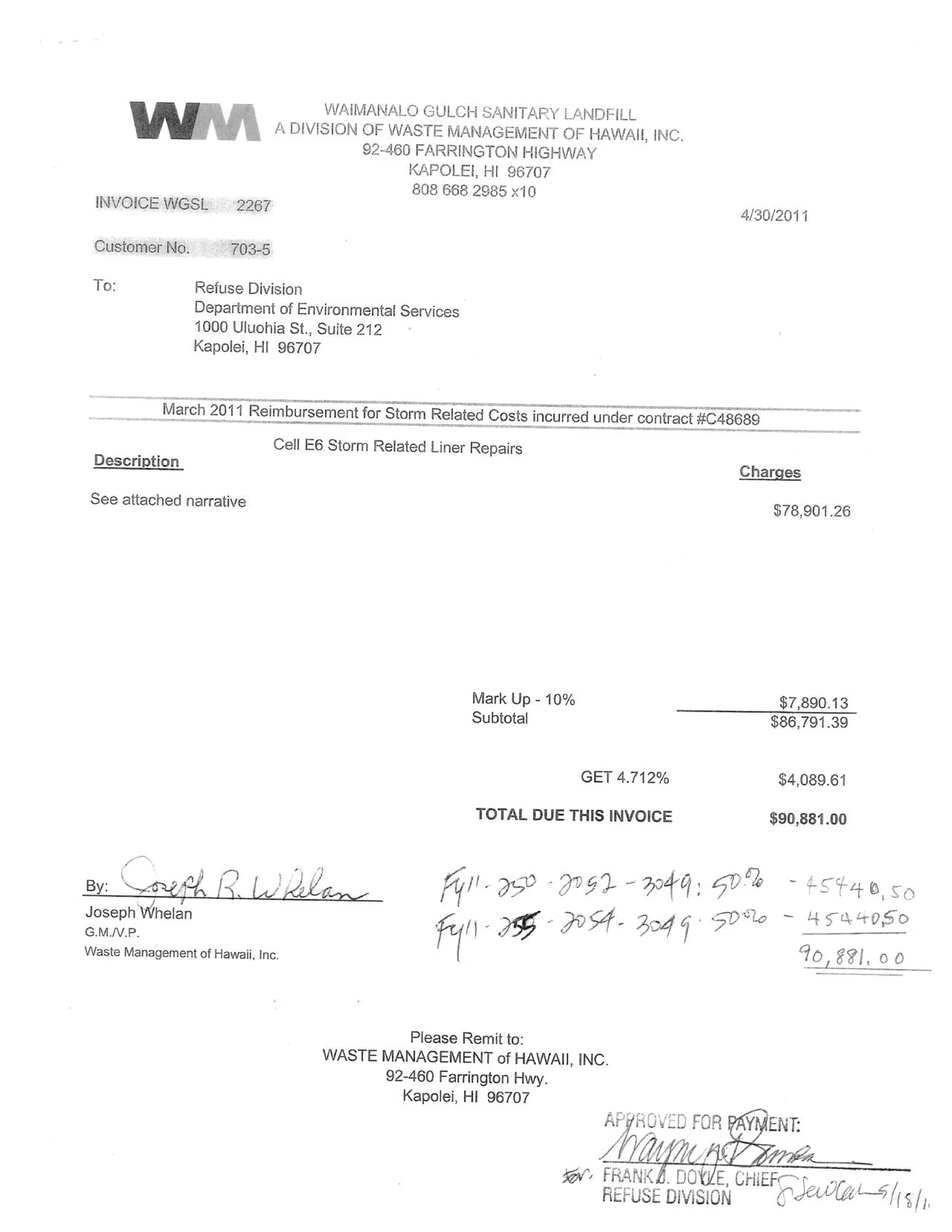 Waste Management Invoices | PDF