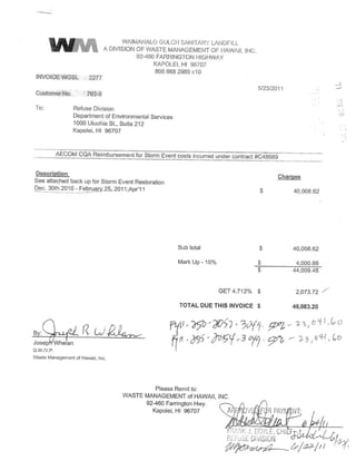 Waste Management Invoices | PDF