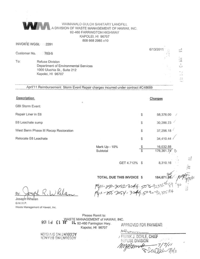 Waste Management Invoices | PDF