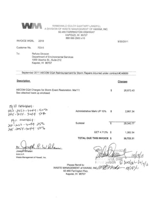 Waste Management Invoices | PDF