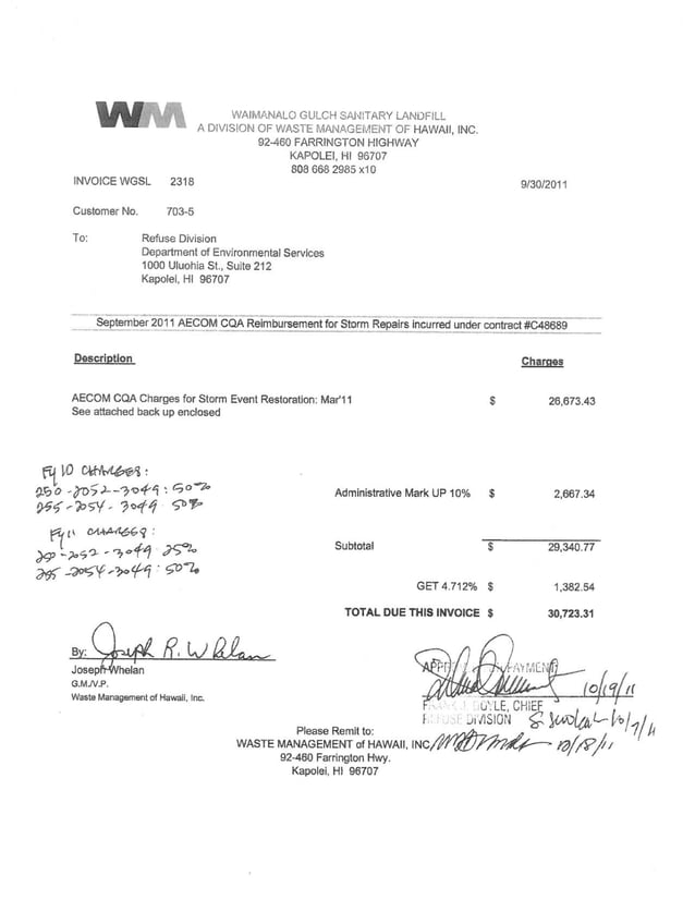 Waste Management Invoices | PDF
