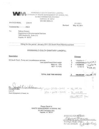 Waste Management Invoices | PDF