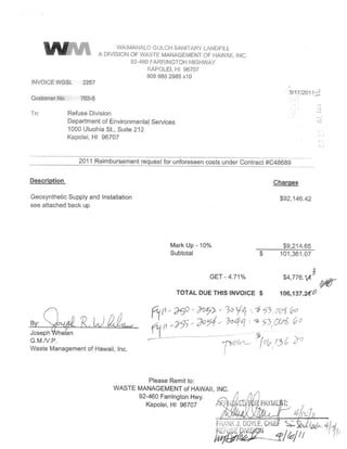 Waste Management Invoices | PDF