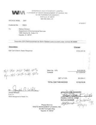 Waste Management Invoices | PDF