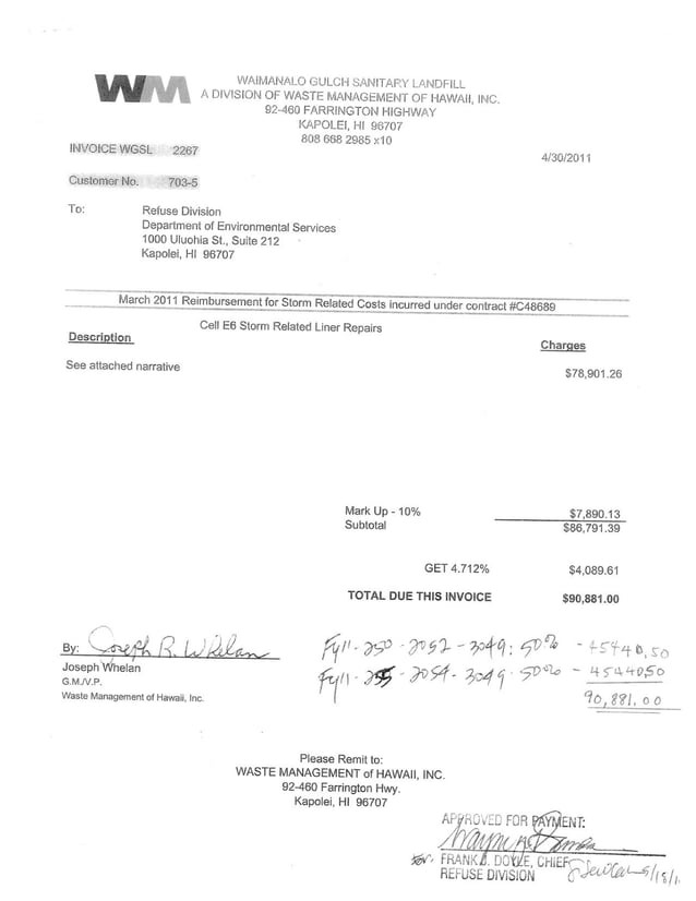 Waste Management Invoices | PDF