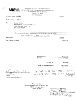 Waste Management Invoices | PDF
