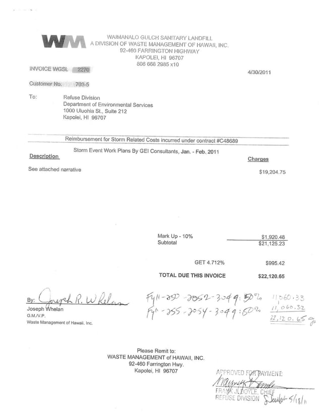 Waste Management Invoices | PDF