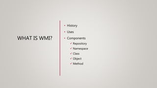 Understanding WMI | PPT