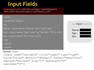 Wireless Markup Language | PPT