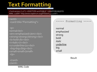 Wireless Markup Language | PPTX