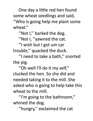 Wm little red hen | PDF
