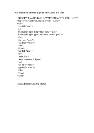 Wml step by step | PDF