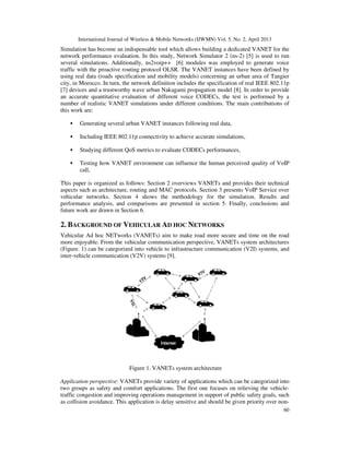 SPEECH QUALITY EVALUATION BASED CODEC FOR VOIP OVER 802.11P | PDF
