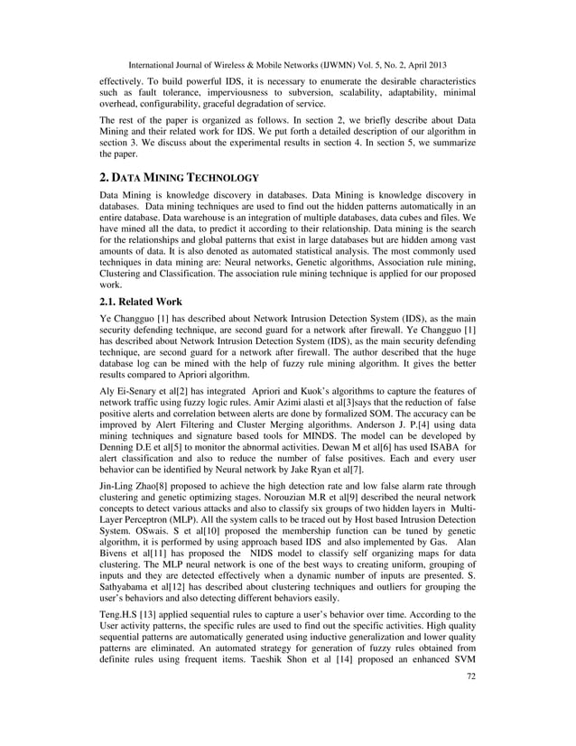 Wmn06MODERNIZED INTRUSION DETECTION USING ENHANCED APRIORI ALGORITHM | PDF