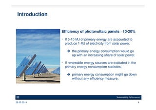 Primary Energy Demand of Renewable Energy Carriers - Part 1 | PPT
