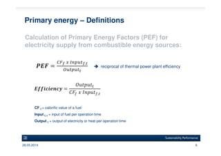 Primary Energy Demand of Renewable Energy Carriers - Part 1 | PPT
