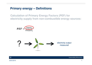 Primary Energy Demand of Renewable Energy Carriers - Part 1 | PPT