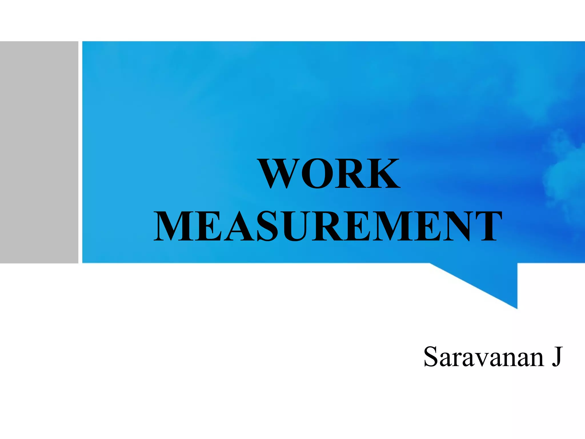 work measurement_operation management | PPT