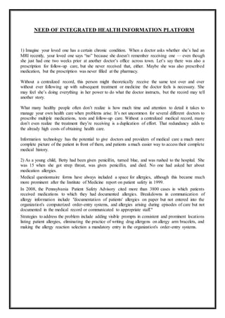 information technology in healthcare | DOCX