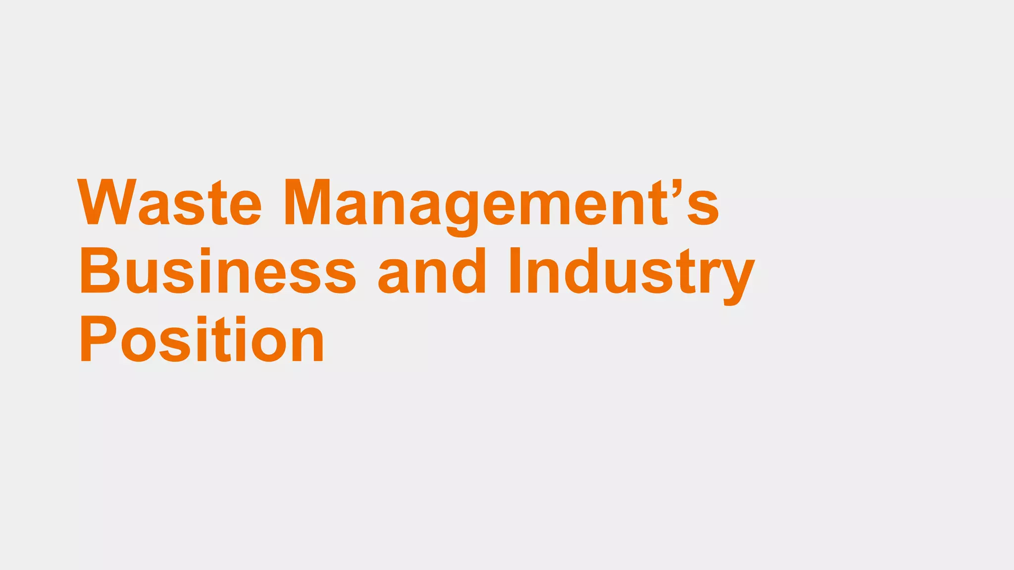 Financial Ratio Breakdown of Waste Management | PPTX