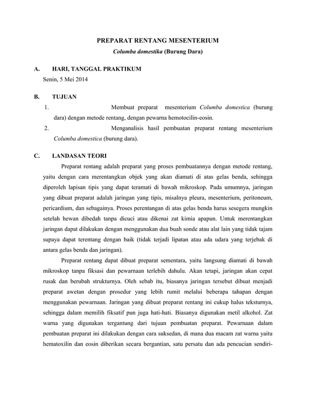 Preparat Whole Mount Protozoa_Preparat Rentang Mesenterium_Preparat ...